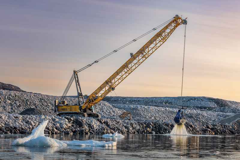 Liebherr HS 8200 Takes on Greenland's Largest Construction Project ...