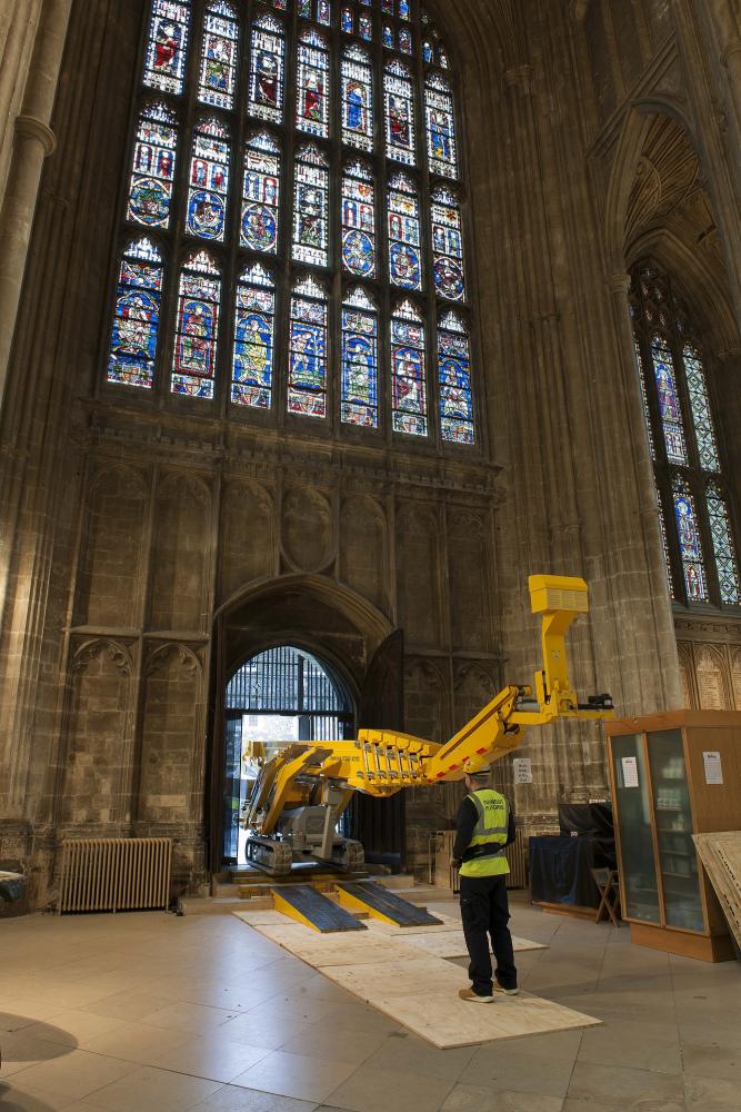 Tracked Lift Inspects Anglican Cathedral | Lift and Access