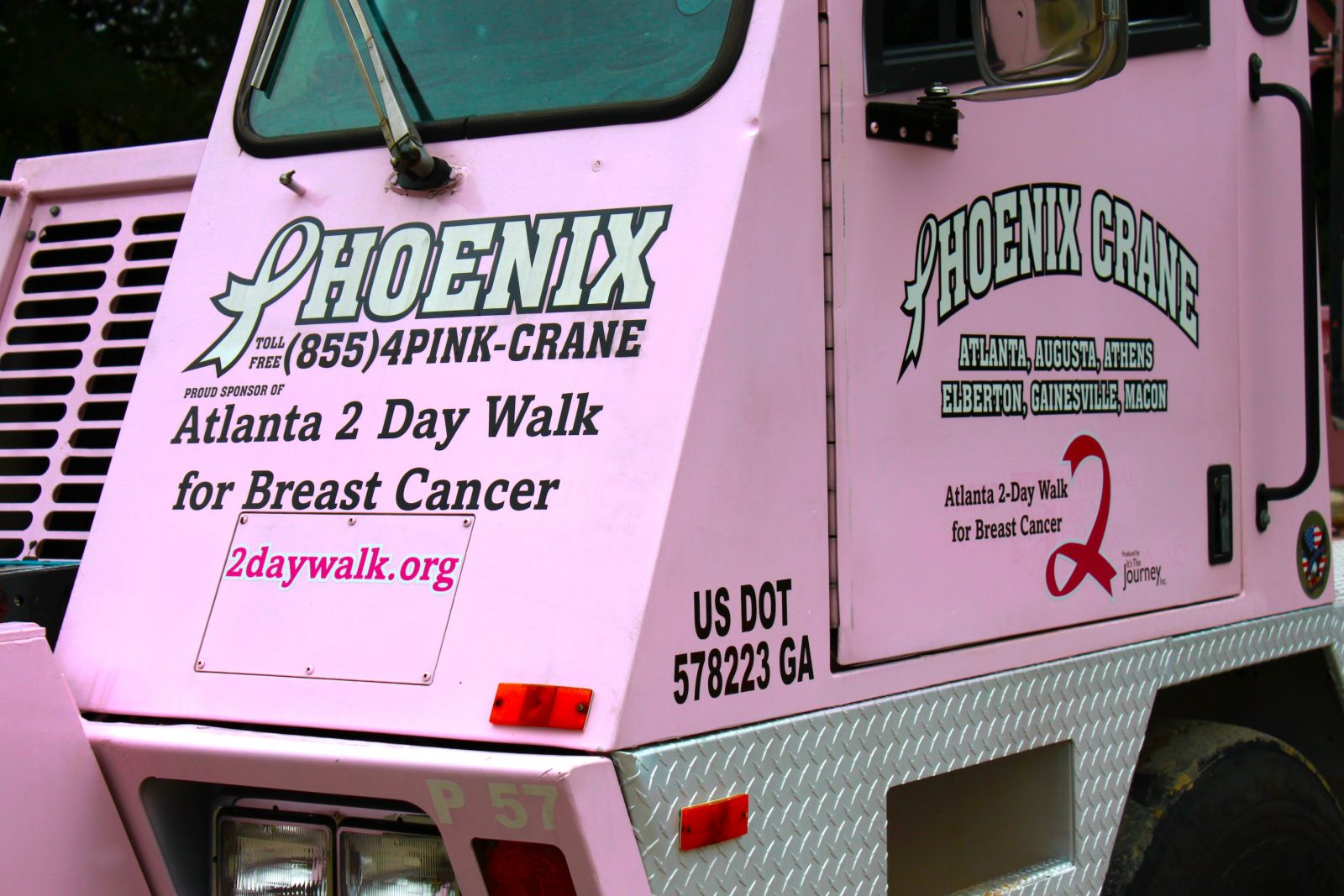 Phoenix Crane Rental Paints Crane Pink for Breast Cancer Awareness ...